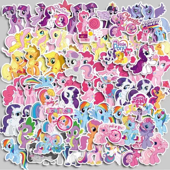 Source Unknown | Design | My Little Pony Stickers 68ct Cartoon No ...